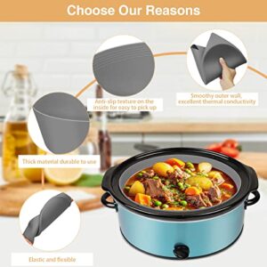 Silicone Slow Cooker Liners Fit 7-8 QT Oval Slow Cooker Crock Pot, Food Grade Silicone Crock Pot Liners Reusable & Leakproof Dishwasher Safe Crockpot Liner