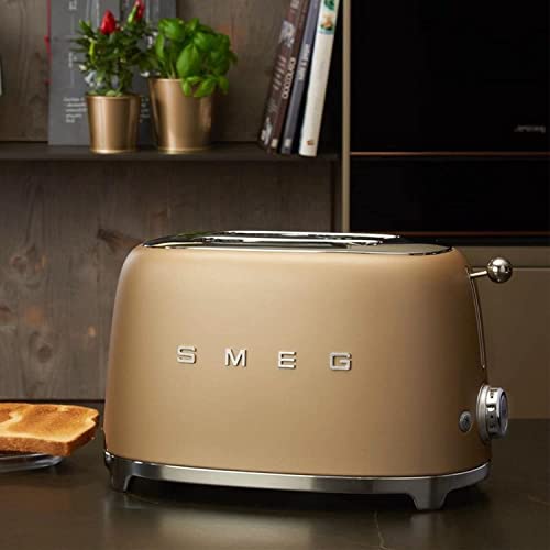 Smeg 2-Slice Toaster Matte Champagne