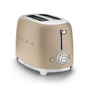 Smeg 2-Slice Toaster Matte Champagne