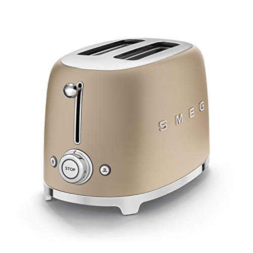 Smeg 2-Slice Toaster Matte Champagne