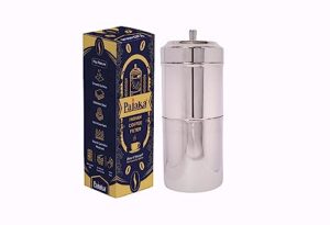 pajaka south indian filter coffee maker 250 ml 4-6 cup mug madras kaapi kappi drip decoction maker brewer dripper stainless steel medium size for home & kitchen