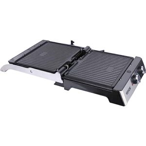 VEVOR Electric Contact Grills, 1500W Indoor Countertop Panini Press Griddle, Sandwich Maker with Non Stick,2 Reversible Iron Cooking Plates,0-446℉ Adjustable Temperature Control,Timer Function,120V