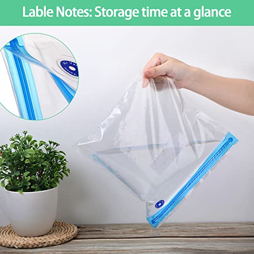 60 Pack Sous Vide Bags Vacuum Sealer Bag for Food, 4 Sizes Reusable Food Bags Vacuum Zipper Storage Bags with Air Valve Double Layers Food Storage