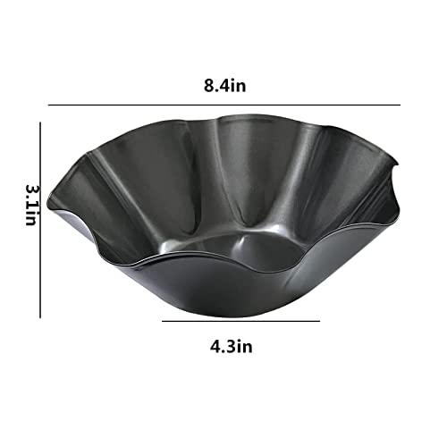 Skoxkoc Large Taco Shell Bowl Maker Molds – 3 Pack 8.4" Nonstick Carbon Steel Tortilla Maker Shell Pans Baking Molds Tostada for Frying Salad Bowls (3)