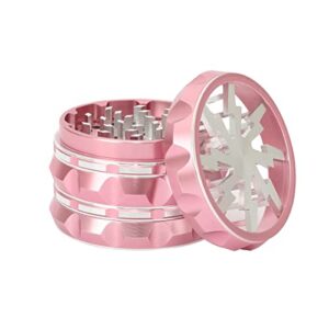 2.5" Large Grinder Pink and Silver