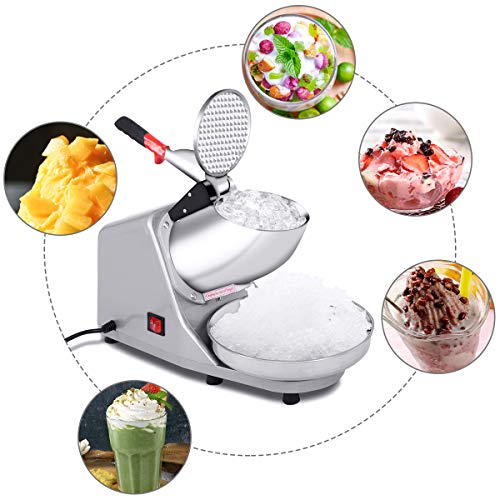 Goplus® Electric Ice Crusher, Ice Shaver Machine, Snow Cone Maker, Shaved Ice Machine, 143 Lbs