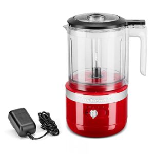 kitchenaid cordless 5 cup food chopper - kfcb519, empire red