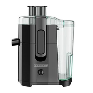 BLACK+DECKER 400-Watt Fruit and Vegetable Juice Extractor, Black, JE2400BD