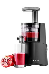 hurom h-aa slow juicer, matte black