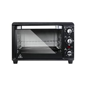 healsmart toaster oven with 20litres capacity,compact size countertop toaster, easy to control with timer-bake-broil-toast setting, 1200w, stainless steel,16x11in,black,extra large