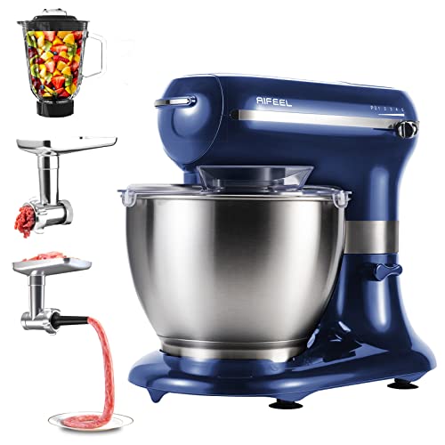 AIFEEL Stand Mixer, 800W Multifunction Electric Stand Mixer with 6.5 QT Stainless Steel Bowl,Meat Grinder,Dough Hook, Whisk, Beater,Juice Cup