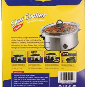 WRAPOK Slow Cooker Liners Cooking Bags BPA Free for Oval or Round Pot, Large Size 13 x 21 Inch, Fits 3 to 8.5 Quarts - 2 Pack (20 Bags Total)