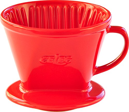 Serec DCP-60 Coffee Dripper and Pot, Red, 1 Pair