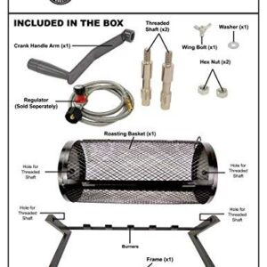 5 Burner Hatch Chile Roaster Propane Roaster Drum; Regulator CR-BARBACOA-1