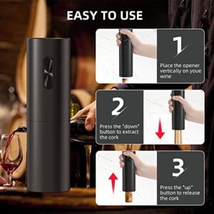 Rocyis Electric Wine Opener-Wine Bottle Opener Battery Operated-Automatic Corkscrew Wine Opener Kit, Wine Accessories Gift for Wine Lovers