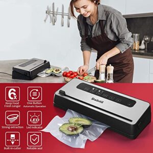 Food Vacuum Sealer Machine - Daintii Compact Pro Food Sealer for Dry & Frozen Freshness Preservation & Sous-Vide Cooking, Include User-friendly Starter Kit, Stainless Steel (Silver)