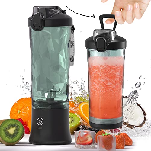 Portable Blender, Personal Size Blender for Shakes and Smoothies with 6 Blade Mini Blender 20 Oz for Kitchen,Home,Travel