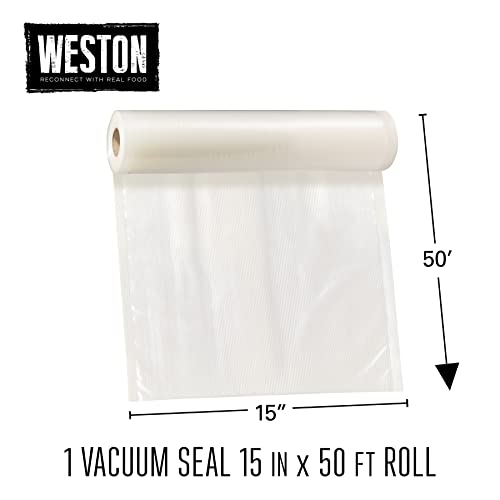 Weston 30-0015-W Vacuum Sealer Bags, 15" x 50'