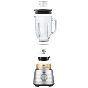 Oster Beehive Performance 3 Speed Turn Dial 7-Cup Blender, Countertop Small Kitchen Appliance with 1100 Watt Motor, Silver/Copper