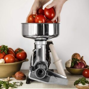 Raw Rutes - Electric Tomato Strainer Machine - Made in Italy - Perfect for Canning Tomato Purees, Sauces and More! (No. 3)