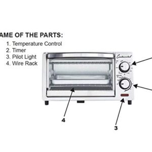 Continental Electric CE-TO101 Toaster Oven, 4 Slice, White