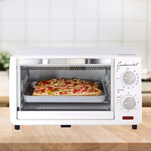 Continental Electric CE-TO101 Toaster Oven, 4 Slice, White