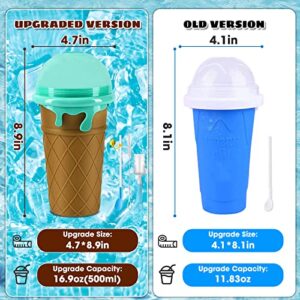 Slushie Maker Cup, TIKTOK Slushy Cup Magic Quick Frozen Smoothies Cup, 500ml Slushie Cup Homemade Milk Shake Ice Cream Maker Cooling Cup DIY for Family (Coffee)