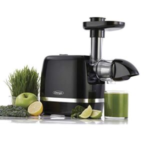 omega juicer h3000r slow masticating extractor, 150-watt, black