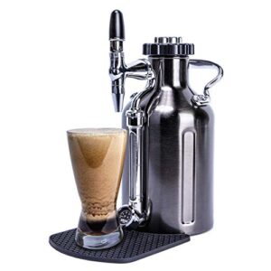 growlerwerks ukeg nitro cold brew coffee maker, 50 oz, black chrome