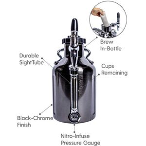 GrowlerWerks uKeg Nitro Cold Brew Coffee Maker, 50 oz, Black Chrome