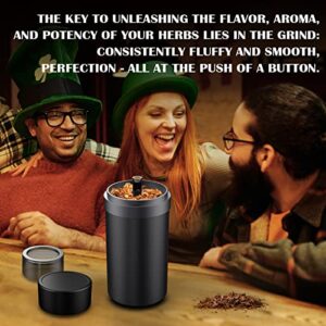 Electric Portable Herb Grinder, USB Rechargeable, Automatic Bi-directional Grinding, Grind Weeds and Spices Faster and More Efficiently than a Manual Grinder to Unlock More Aromas.