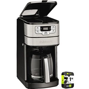 cuisinart dgb-400 automatic grind and brew 12 cup coffemaker black/stainless bundle with 1 yr cps enhanced protection pack