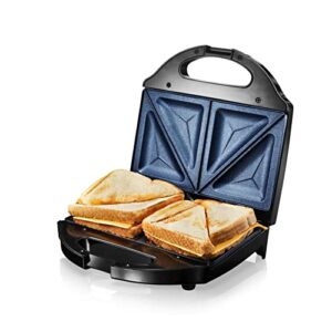 granitestone sandwich maker, panini press sandwich maker with nonstick surface breakfast sandwich maker makes 2 sandwiches in minutes with easy cut edges, indicator light, college dorm room essentials