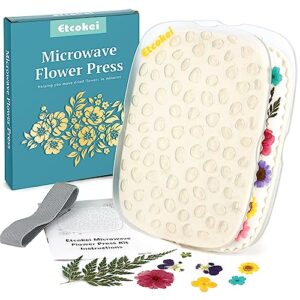 etcokei flower press kit, 6.3"*8.3" flower pressing kit for adults & kids, larger flower press for plant diy arts, resin arts, scrapbooking, nail craft