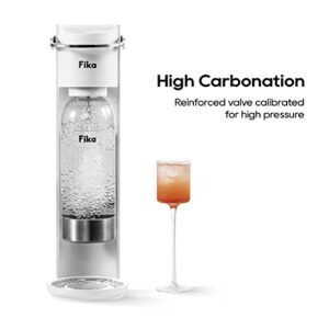 Fika Carbonator Pro - High Performance Carbonator/Sparkling Water Maker - Soda Maker and Soda Streaming Machine with BPA-free Carbonating Bottle (Luna White, CO2 NOT Included)