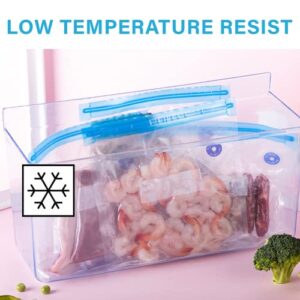 20 PCS Reusable Vacuum Sealer Bags for Food & Snack Storage, Meal Prep & Sous Vide, BPA Free Vacuum Zipper Bags, Freezer & Microwave Safe, 2 Sizes, 8" x 8" x 10, 10" x 11" x 10, Clear