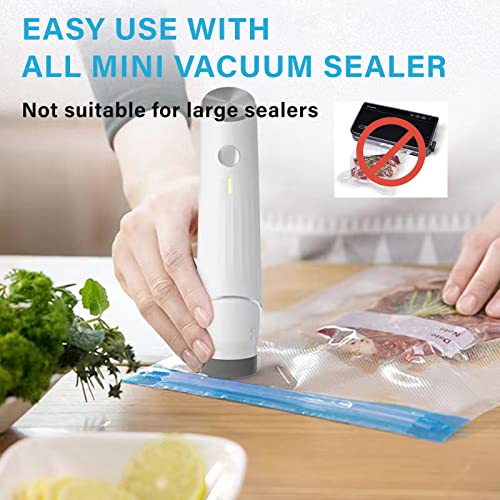 20 PCS Reusable Vacuum Sealer Bags for Food & Snack Storage, Meal Prep & Sous Vide, BPA Free Vacuum Zipper Bags, Freezer & Microwave Safe, 2 Sizes, 8" x 8" x 10, 10" x 11" x 10, Clear