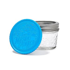 2 Piece Herb Grinder with Holes by Mason Grinder - Small Mouth - Fits on Regular Mason Jars (Jar Not Included)