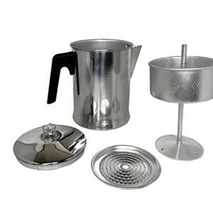 Mirro 9 cup Aluminum Coffee Percolator for indoor and outdoor, Camping Use, Silver (MIR-50021)