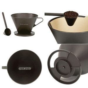 Terra Distribution Pour Over Coffee Dripper [ Designed in Japan ] Eco-friendly Coffee Dripper Reusing Coffee Beans' Waste as Raw Material (Coffee Maker)