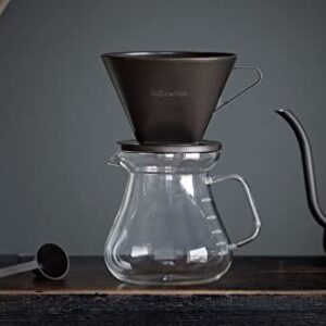 Terra Distribution Pour Over Coffee Dripper [ Designed in Japan ] Eco-friendly Coffee Dripper Reusing Coffee Beans' Waste as Raw Material (Coffee Maker)