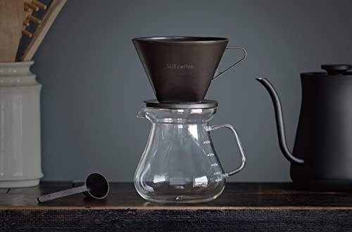 Terra Distribution Pour Over Coffee Dripper [ Designed in Japan ] Eco-friendly Coffee Dripper Reusing Coffee Beans' Waste as Raw Material (Coffee Maker)