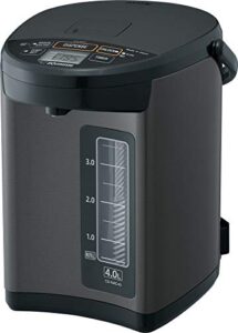 zojirushi cd-nac40bm micom water boiler & warmer, 4.0 liter, metallic black