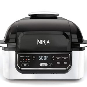 Ninja AG302H Foodi 5-in-1 Indoor Grill with Air Fry, Roast, Bake & Dehydrate (White)