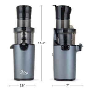 Shine SJX-1 Easy Cold Press Juicer with XL Feed Chute and Compact Body, Gray