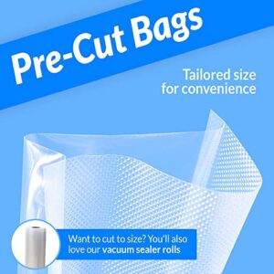 Reli. Vacuum Sealer Bags 6x10" | 400 Bags - Bulk | Pre-Cut Embossed Vacuum Bags for Food | BPA Free | Vacuum Sealer Bags for Sous Vide, Food Storage/Food Prep | Pint Size, Clear