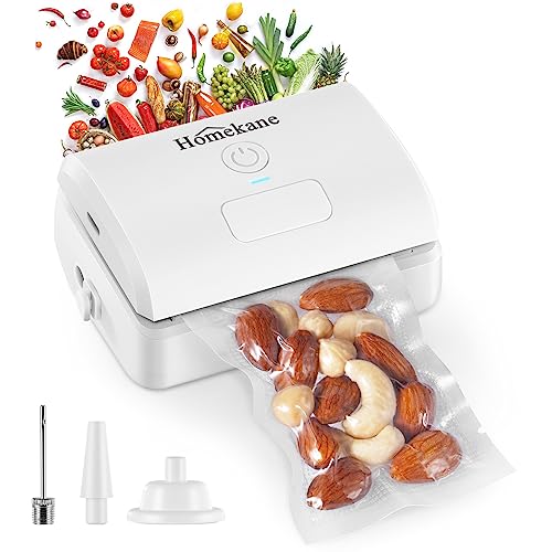 Mini Vacuum Sealer Machine HOMEKANE, Rechargeable Portable Food Vacuum Sealer with Cutter,Bag Sealer Quick Heat Vacuum Sealer Machine, Food Sealer for Snack Plastic Bags Food Storage