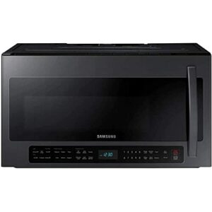 samsung 2.1 cu. ft. black stainless steel over the range microwave