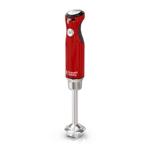 russell hobbs hb3100rdr retro style immersion blender, 1.0l capacity beaker, red