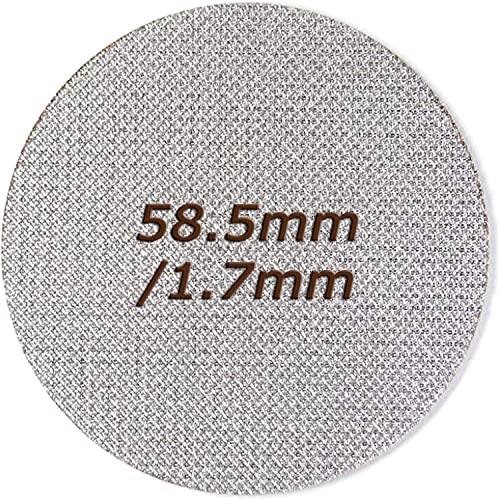 YAMASO 58.5mm Puck Screen Espresso,1.7 mm Thickness Reusable Contact Plate Coffee Maker Press Mesh(100um)